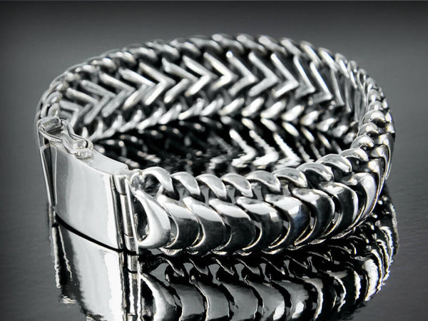 Silver Bracelets for Men - 925 Sterling - Size 7 to 11 in. - VY Jewelry