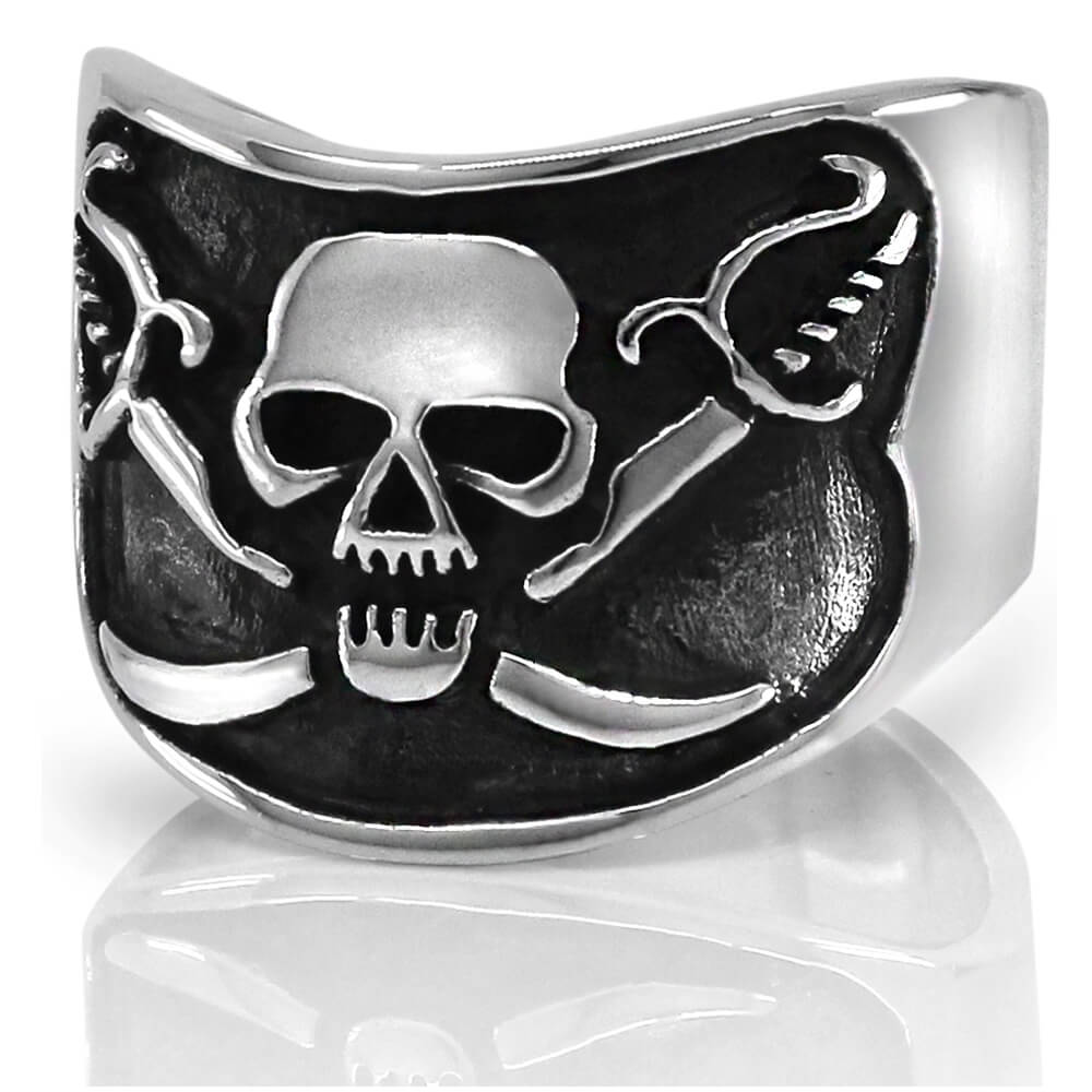 Pirate Ring - Heavy 925 Solid Sterling Silver, Size 8 to 14 - VY Jewelry