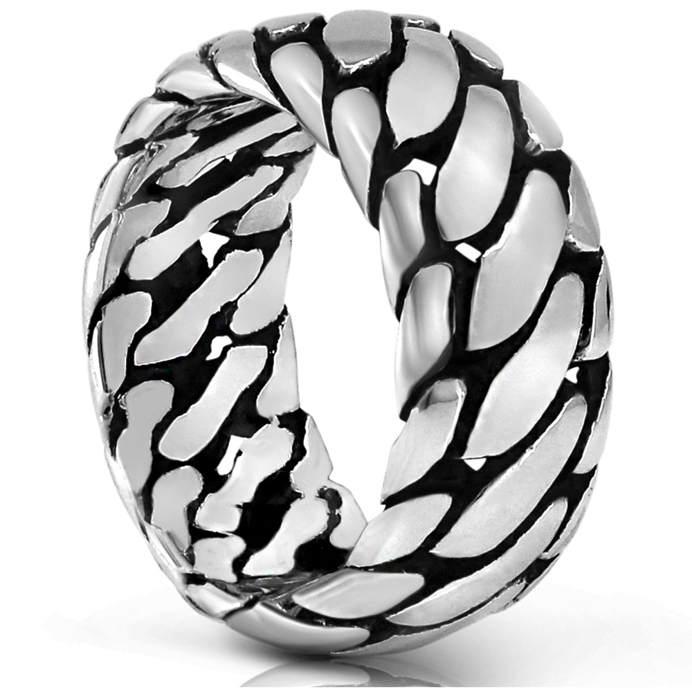 Tire Ring for Men made of Solid 925 Sterling Silver - VY Jewelry
