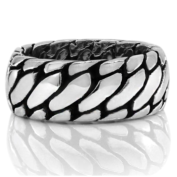 Tire Ring for Men made of Solid 925 Sterling Silver - VY Jewelry