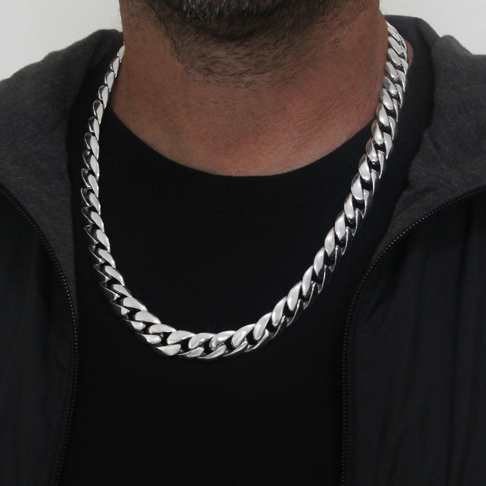 Silver Necklaces for Men - 925 Sterling - Length 18 to 30 in - VY Jewelry