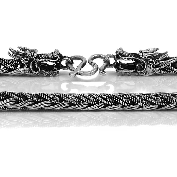 Dragon Chain - 925 Sterling Silver Men Necklace 18 to 30 in. - VY Jewelry