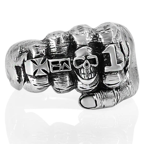 Fist Ring for Men, Bikers - Solid 925 Sterling Silver - VY Jewelry