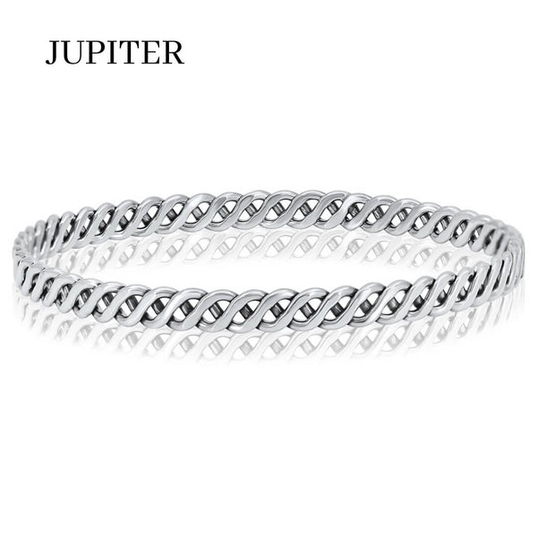 Women Silver Bangles- Solid 925 Sterling Silver - VY Jewelry