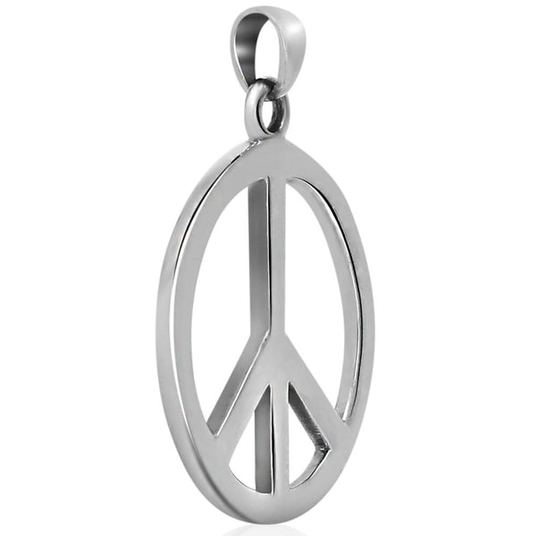 Peace Sign Pendant - Big Size - 925 Sterling Silver - VY Jewelry