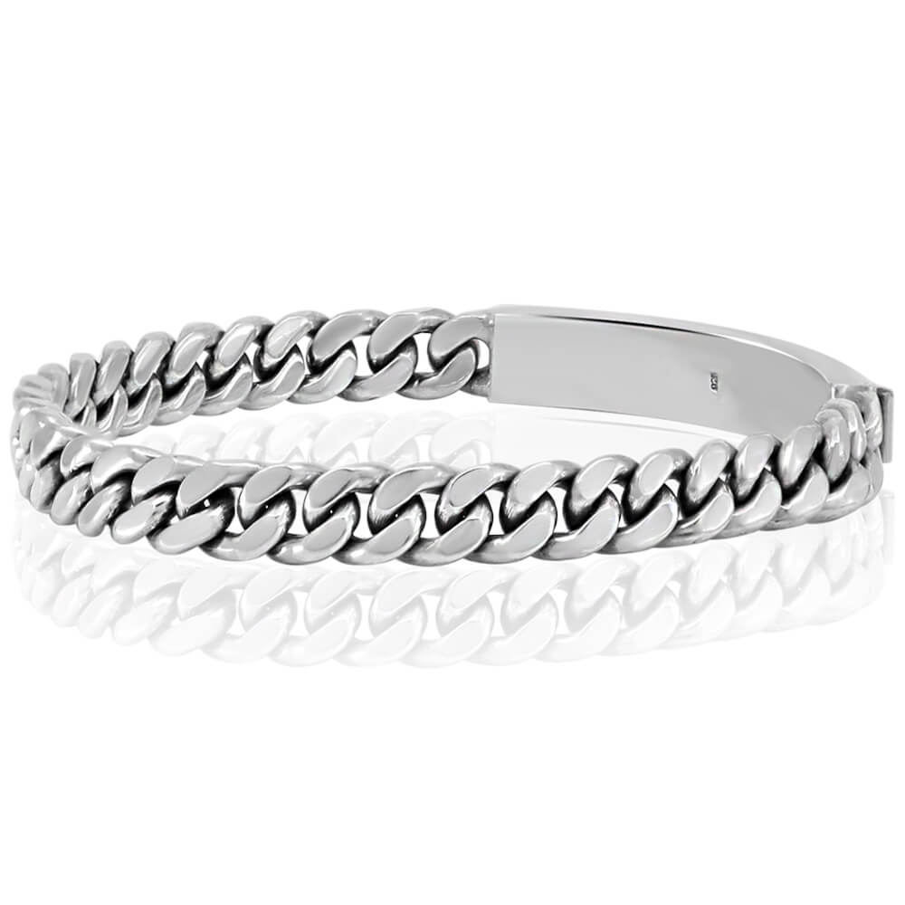 925 Silver Engravable Unisex Bracelet, Size 7 - 10.5 - VY Jewelry
