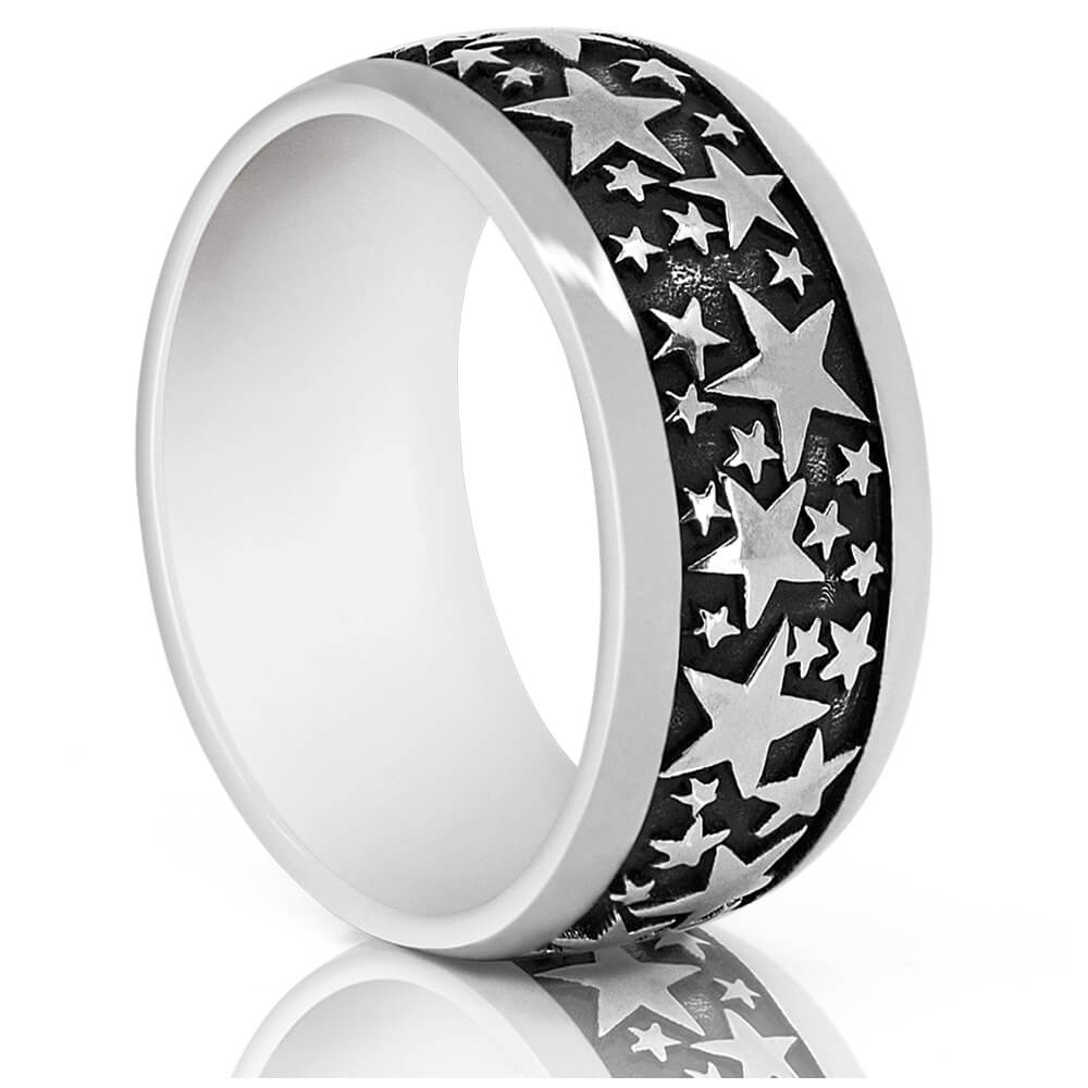 Stars Ring for Men made of 925 Solid Sterling Silver - VY Jewelry