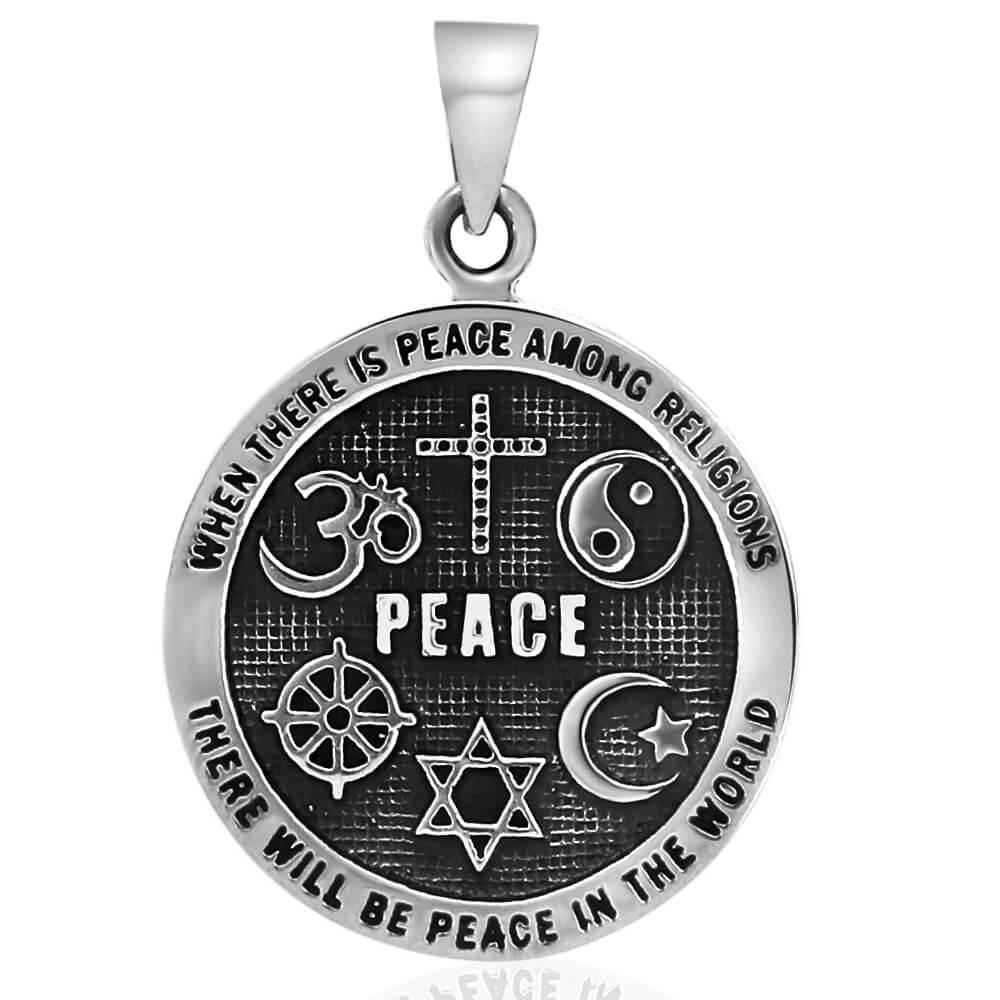 All Religions Pendant with Peace of Six Religious Symbols in the World ...