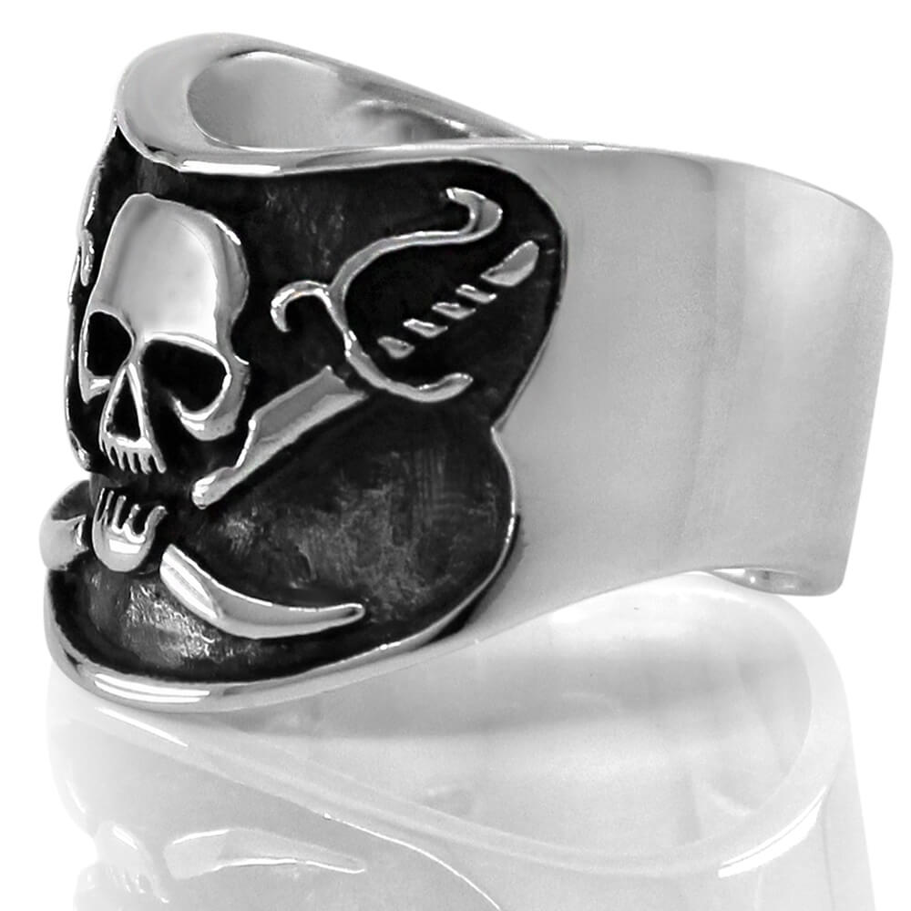 Pirate Ring - Heavy 925 Solid Sterling Silver, Size 8 to 14 - VY Jewelry