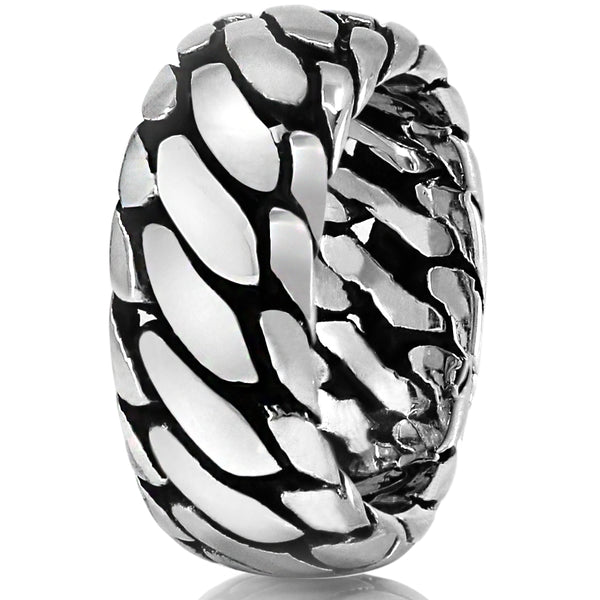 Tire Ring for Men made of Solid 925 Sterling Silver - VY Jewelry