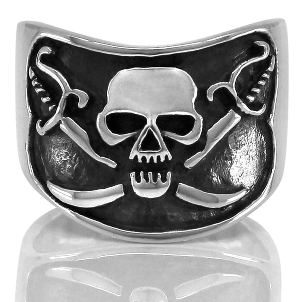 Pirate Ring - Heavy 925 Solid Sterling Silver, Size 8 to 14 - VY Jewelry