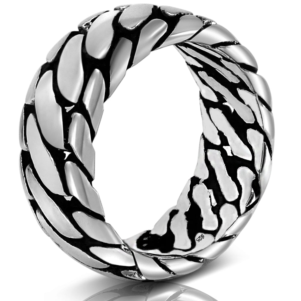 Tire Ring for Men made of Solid 925 Sterling Silver - VY Jewelry