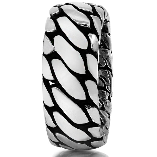 Tire Ring for Men made of Solid 925 Sterling Silver - VY Jewelry